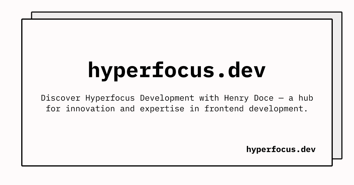hyperfocus.dev